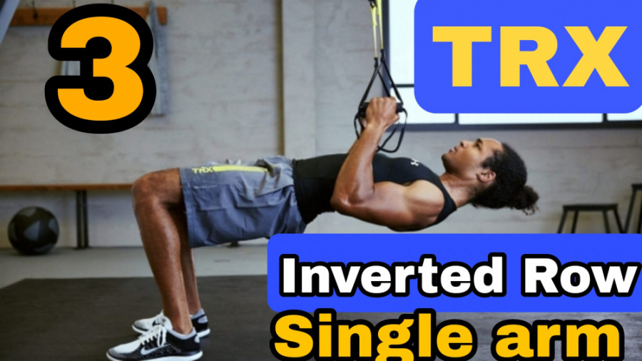 TRX inverted row single arm level 3_رو با شیب تک دست سطح ۳