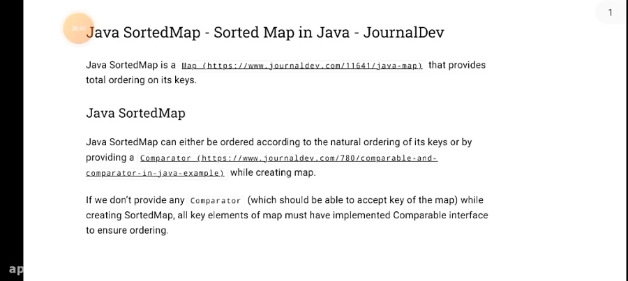 جاوا جلسه ۱۵۱ ام اینترفیس SortedMap
