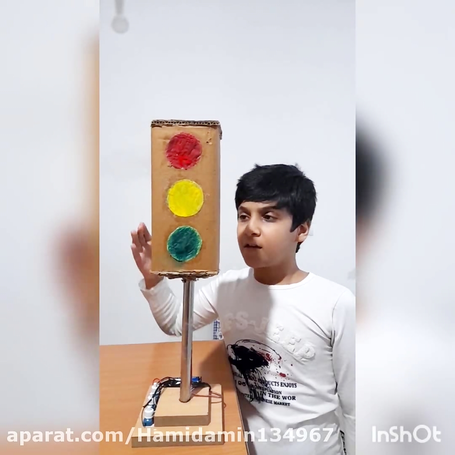 آموزش ساخت چراغ راهنمایی کلاس چهارم ️ پشتوک