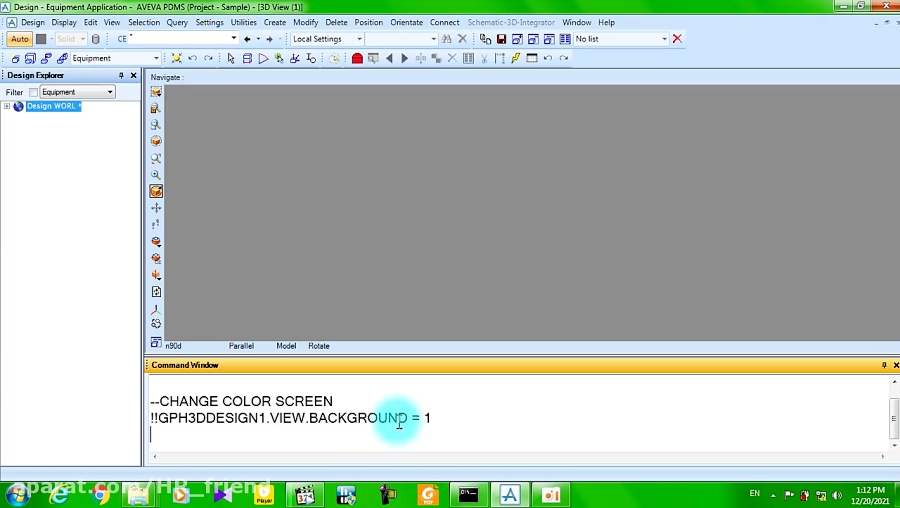 PDMS - CHANGE COLOR SCREEN