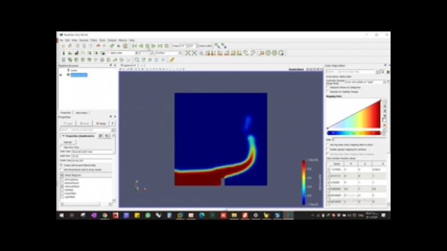 آموزش خروجی عکس و انیمیشن از نرم افزار Paraview و OpenFOAM با حل مثال شکست سد