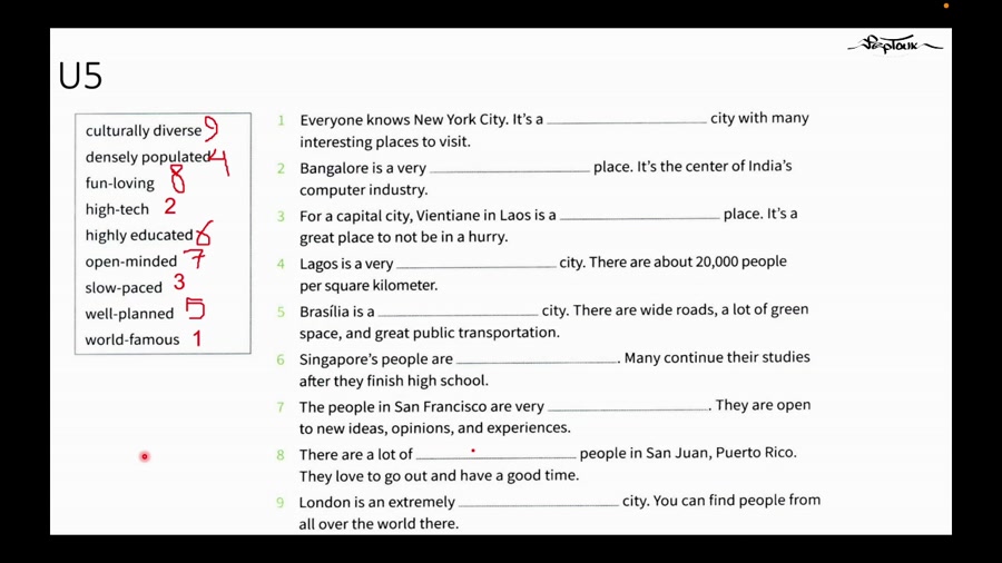 Vocabulary Unit 5 Four Corners 4