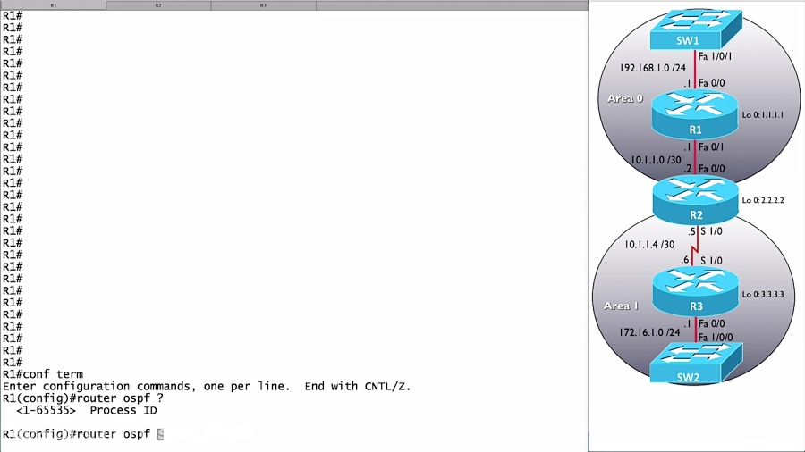 308.Multi-Area Configuration Example