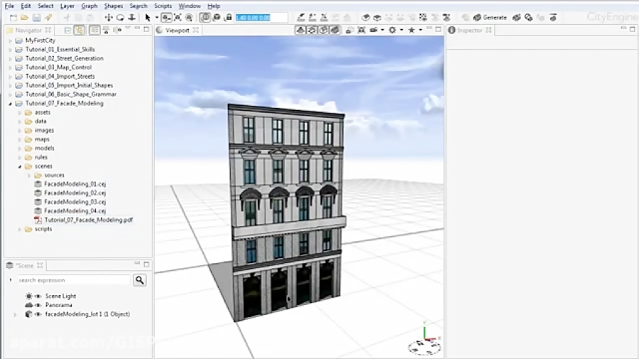 آموزش CityEngine Tutorial: Facade Modeling
