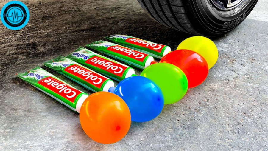 له کردن وسایل زیر لاستیک ماشین | صدای خورد شدن اسباب بازی و اسلایم ...