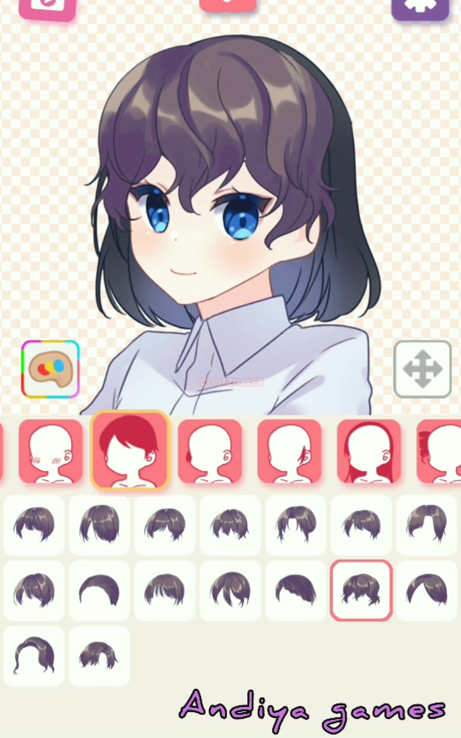 آموزش عوض کردن رنگ مو در بازی Pitz Maker درخواستی