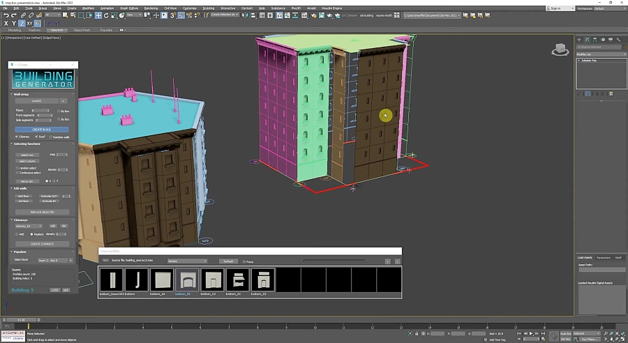 Building generator - Create building in 3ds max fast