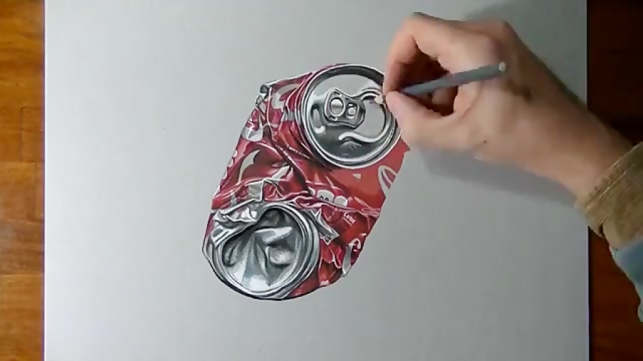 Crushed coca-cola :Drawing_painting so much beauty and realistic