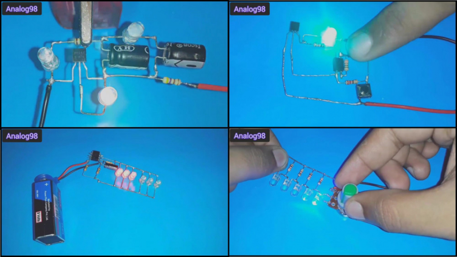 ساخت رقص نور و چند مدار کاربردی با لامپ LED