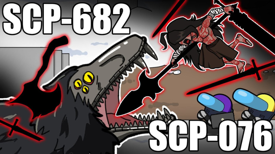 انیمیشن امانگ اس SCP-682 vs SCP-076 اس سی پی