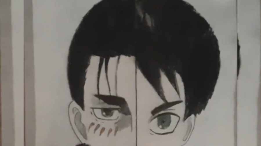 نقاشی ارن یگر از انیمه اتک ان تایتان