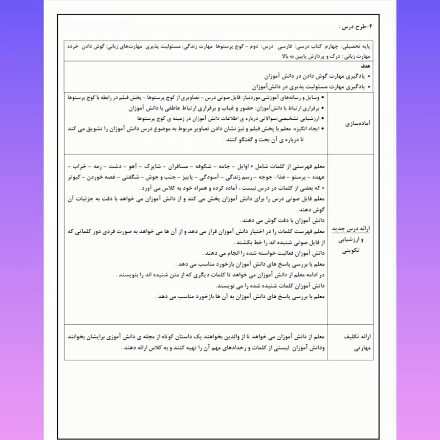 طرح خوانا مهارت گوش دادن