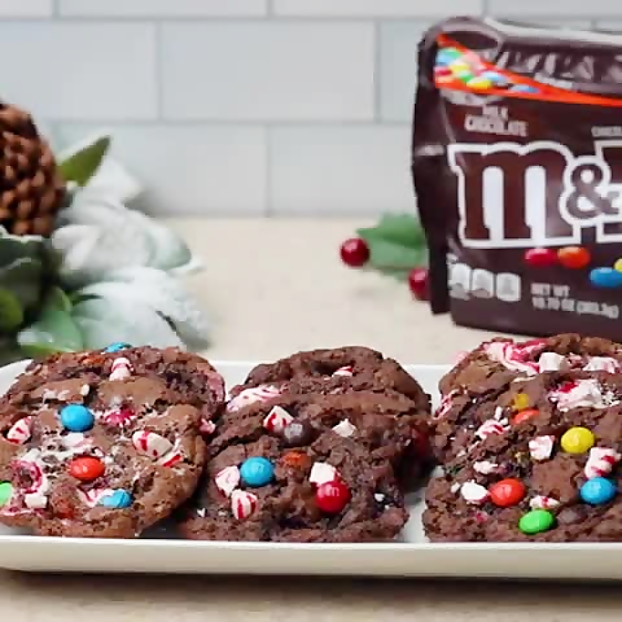 MMs Chocolate Peppermint Cookies