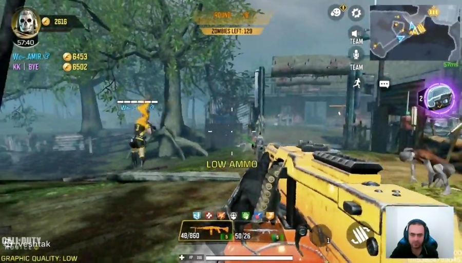 Call Of Duty Mobile گیم پلی زامبی کالاف دیوتی موبایل همراه اتچمنت Sks