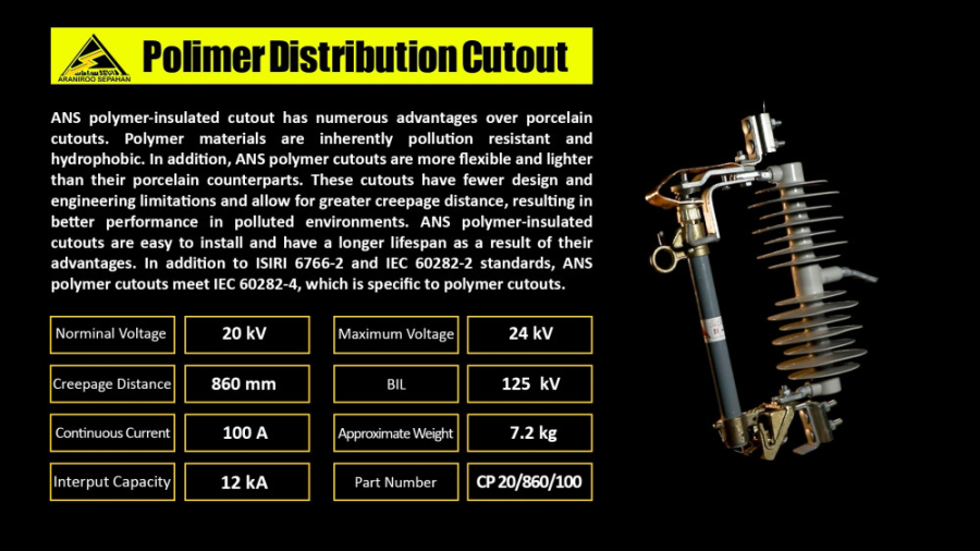 Polymer Distribution Cutout کات اوت فیوز