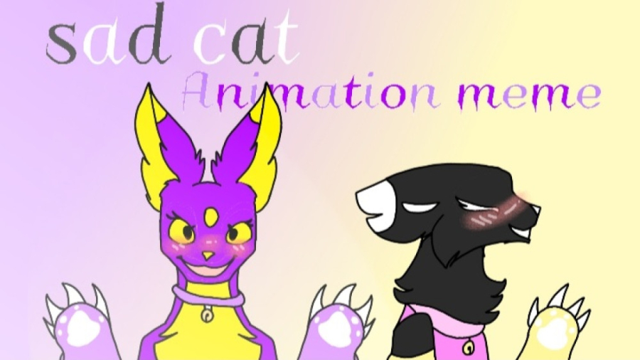 Sad cat animation meme uwu a gift