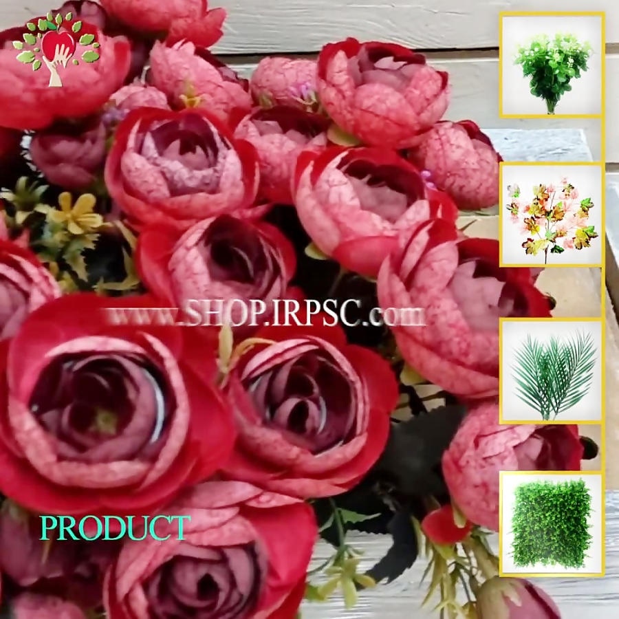 قیمت بوته گل مصنوعی پیونی قرمز | فروشگاه ملی