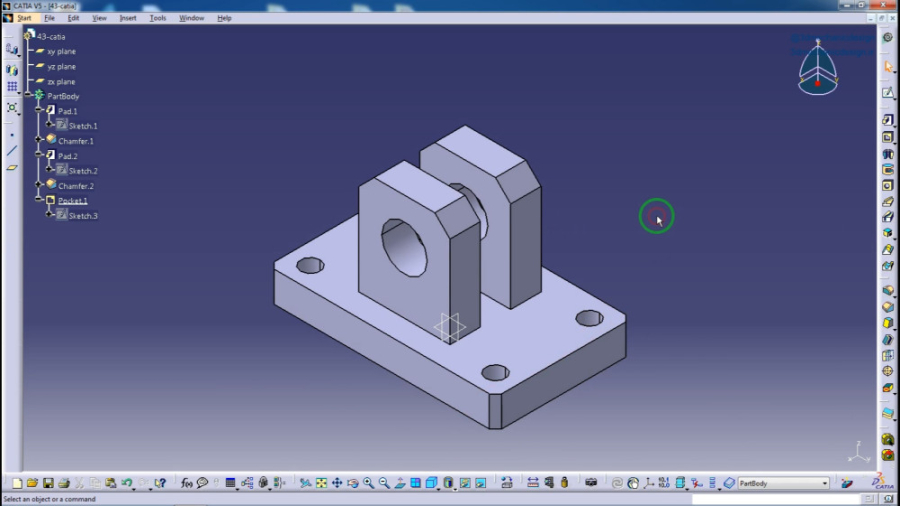 3d modeling exercises Catia No.43