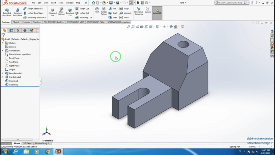 3d modeling exercises Solidworks No.02