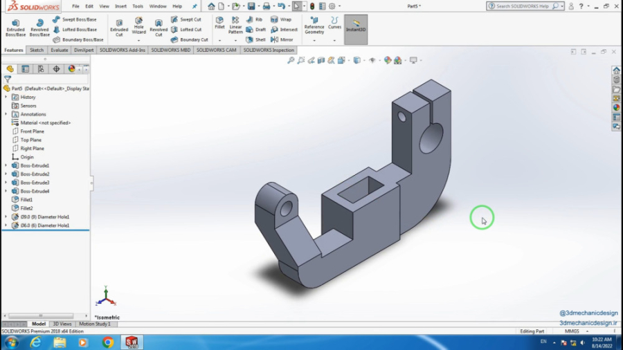 3d modeling exercises Solidworks No.07