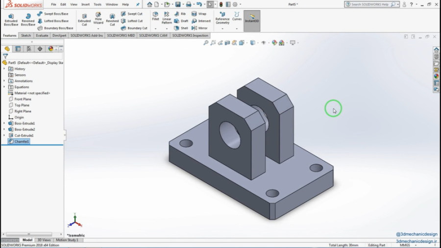 3d modeling exercises Solidworks No.43