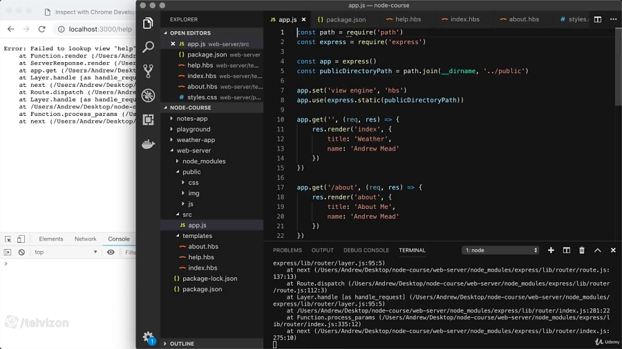 دوره کامل توسعه دهنده Node.js (ویرایش سوم) | قسمت 48 از 177