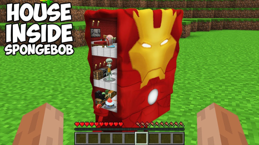 ماینکرفت منزل باب اسفنجی ماینکرفت ماین کرافت ماین کرفت Minecraft
