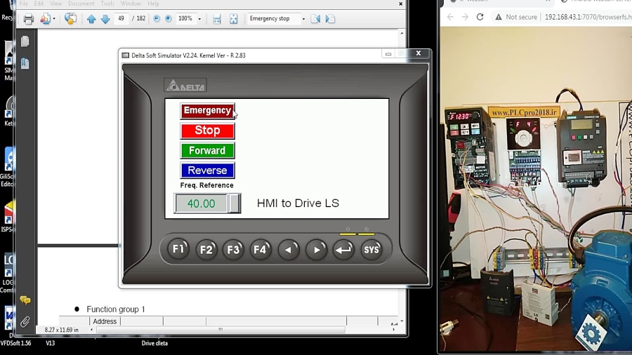 آموزش شبکه مدباس ، اتصال درایو ls به hmi دلتا