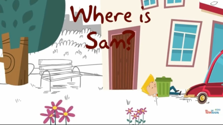Prepositios of place-Where is Sam- Furniture of the house