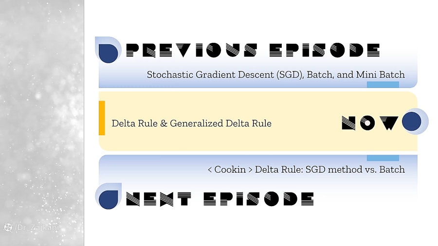 S03 E05 Delta Rule Generalized Delta Rule