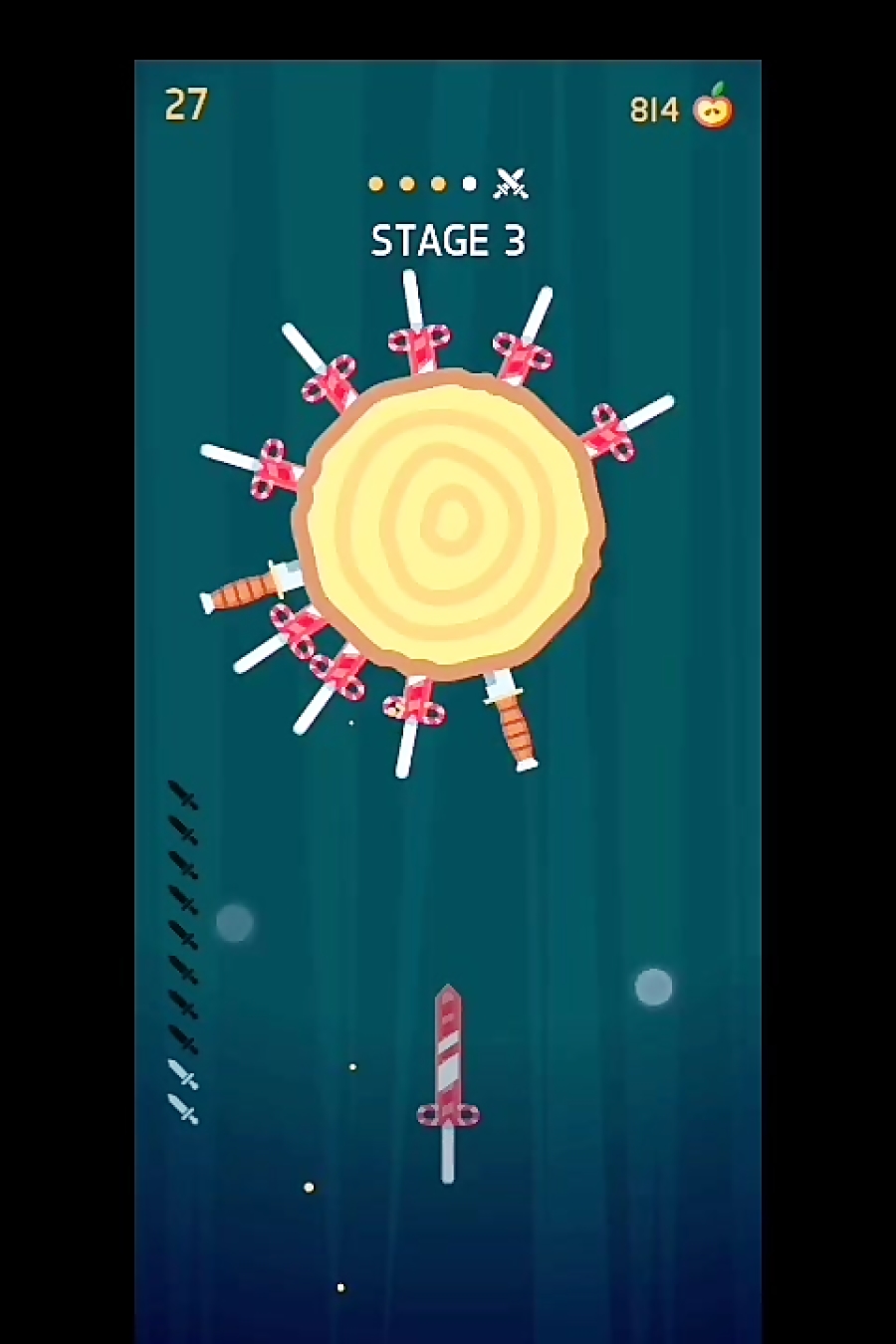 گیم پلی بازی نایف هیت knife hit