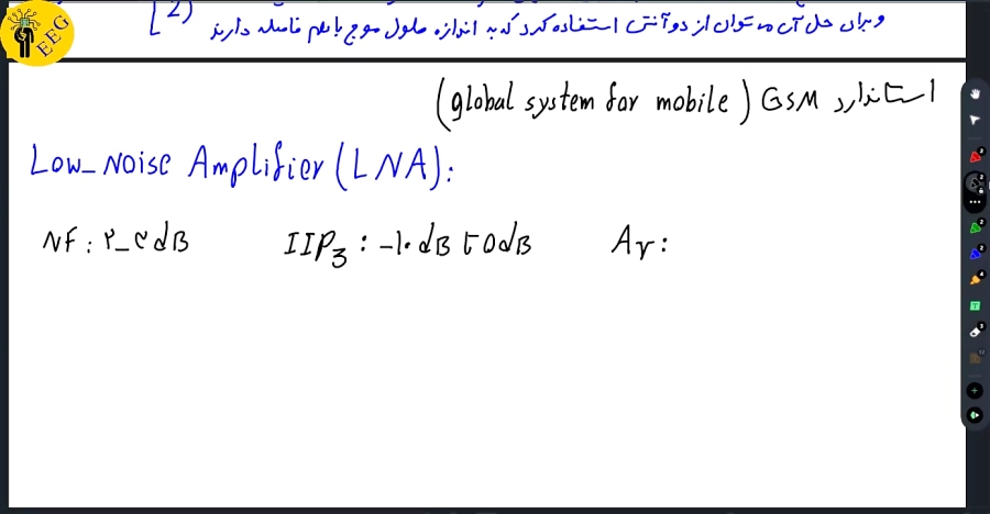 جلسه یازدهم مدارهای مجتمع فرکانس رادیویی (طراحی تقویت‌کننده کم-نویز)