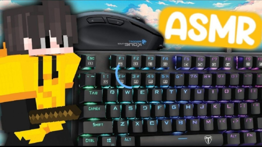 ASMR Hypixel Bedwars | بدوارز با صدای موس و کیبورد | samstrix