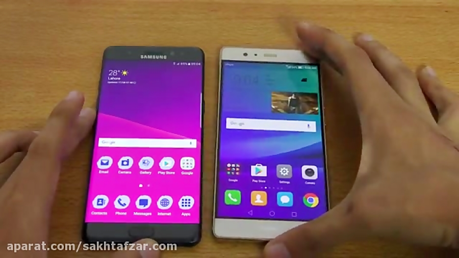 تست سرعت Samsung Galaxy Note 7 و Huawei P9 Plus