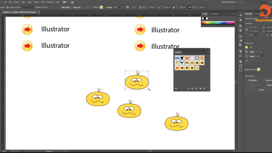 آموزش ایجاد سمبل جدید در ایلوستریتور Create new symbol in illustrator