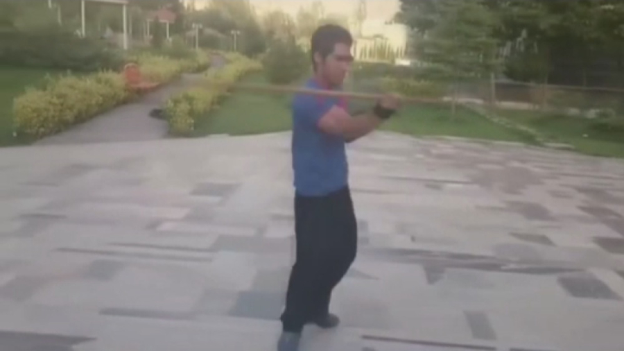 Spinning Long Martial Arts Stick