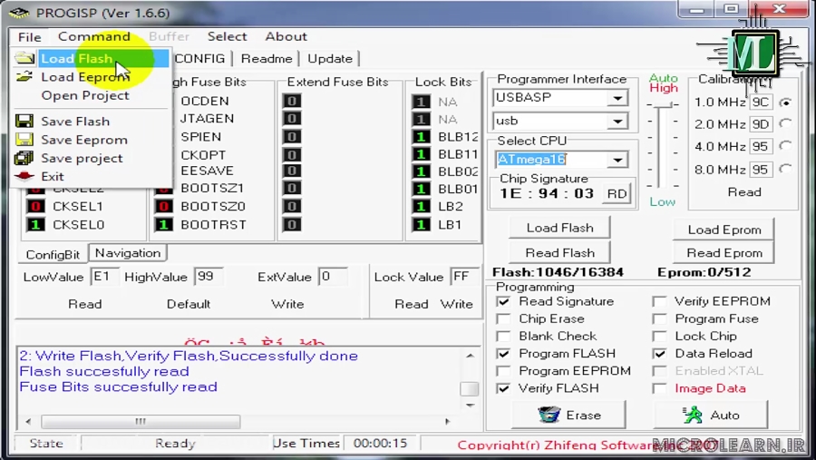 آموزش جامع پروگرام کردن AVR با نرم افزار Progisp
