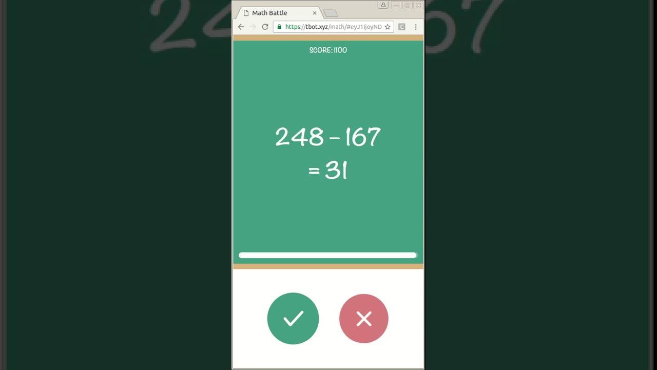 Telegram Math Battle Solver Bot