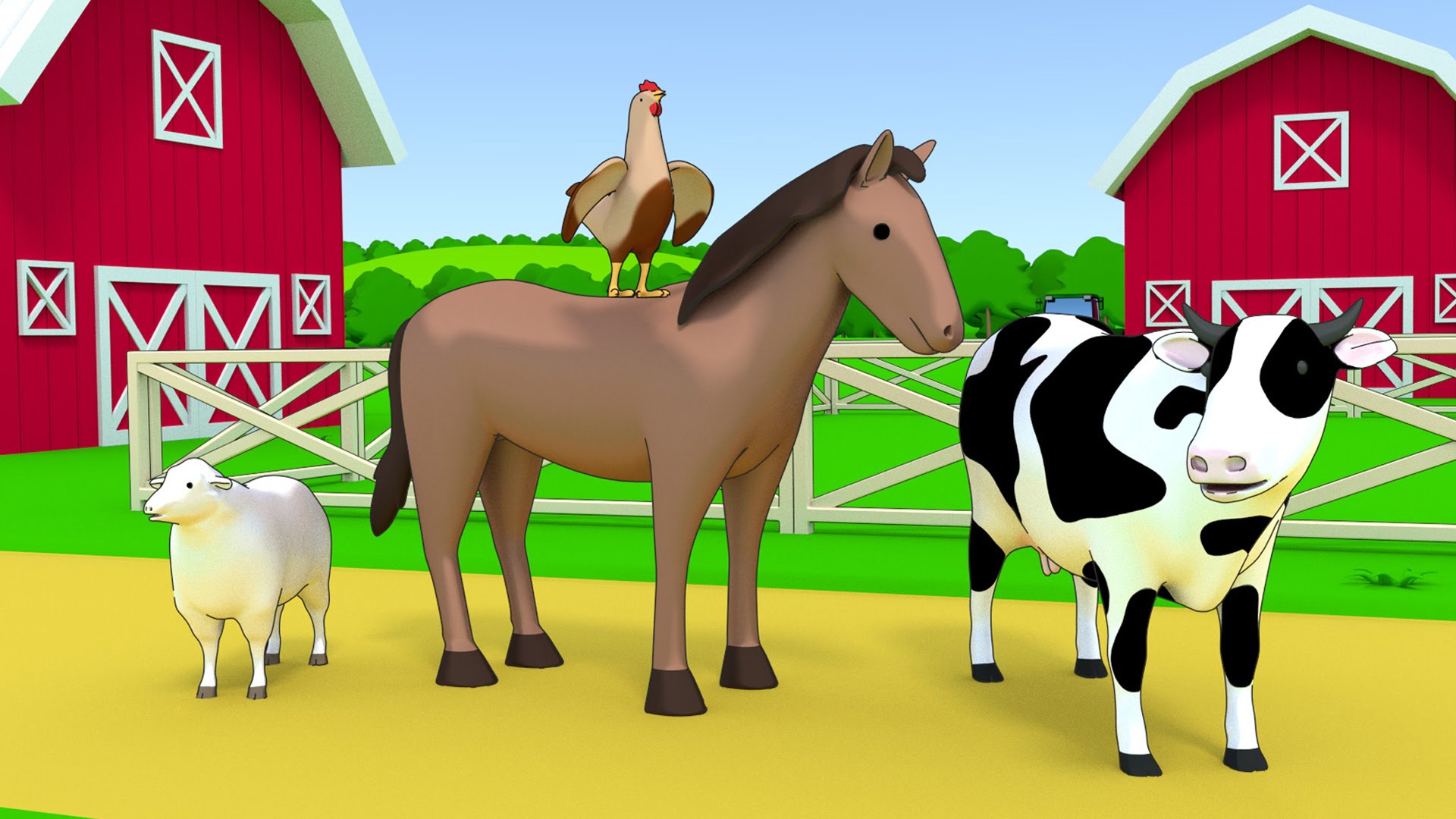 Farm animals name and sound - Kids Learning