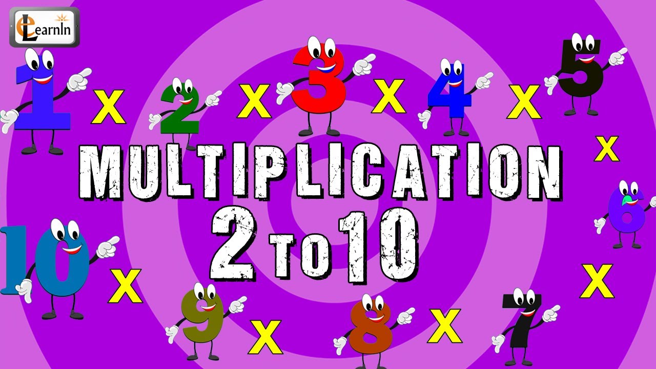 Multiplication tables 2 to 10 | Multiplication songs for children ...