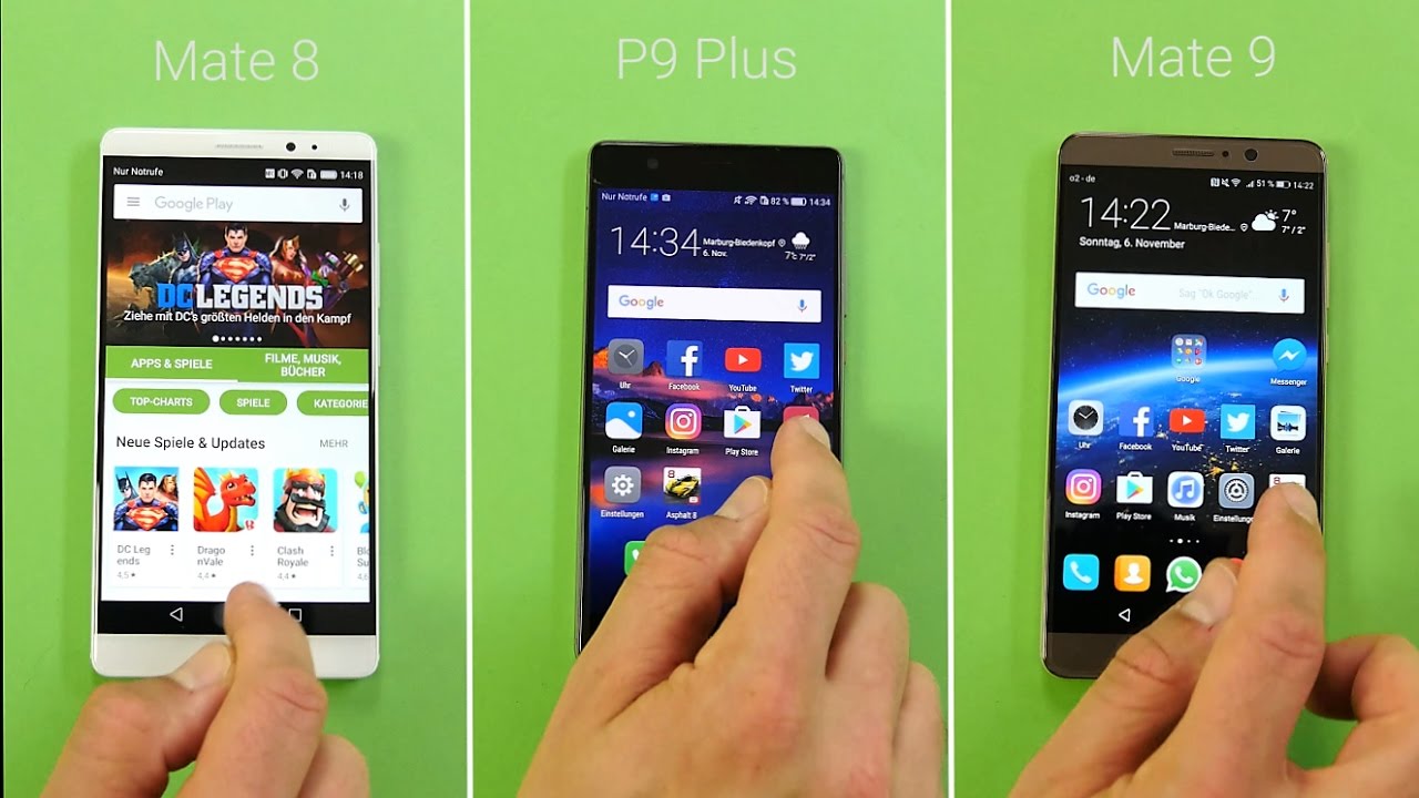 مقایسه Huawei Mate 8-Huawei P9 PLUS- Huawei Mate 9