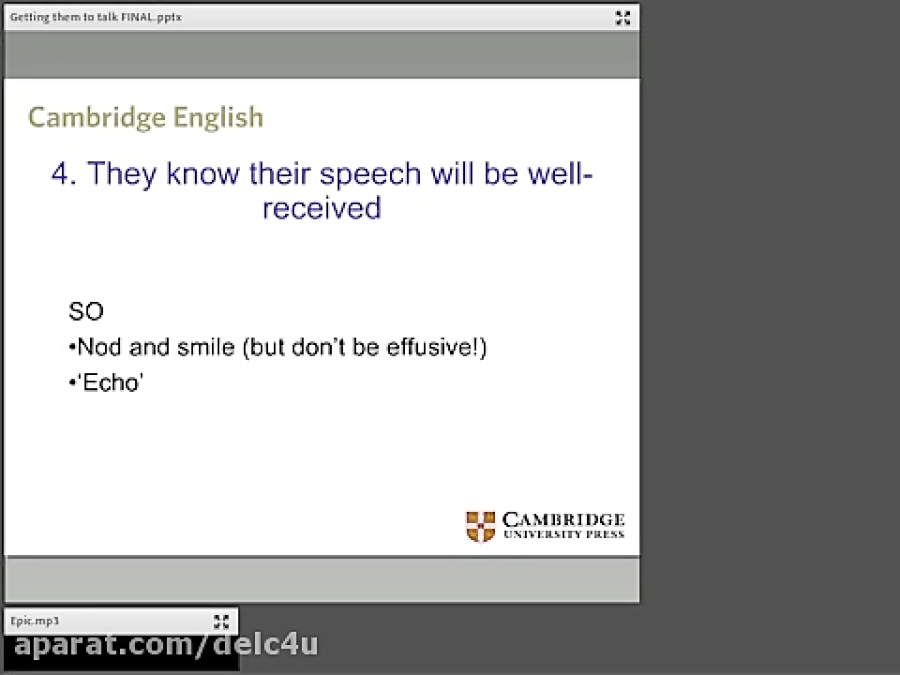 getting english learners to talk in class-cambridge