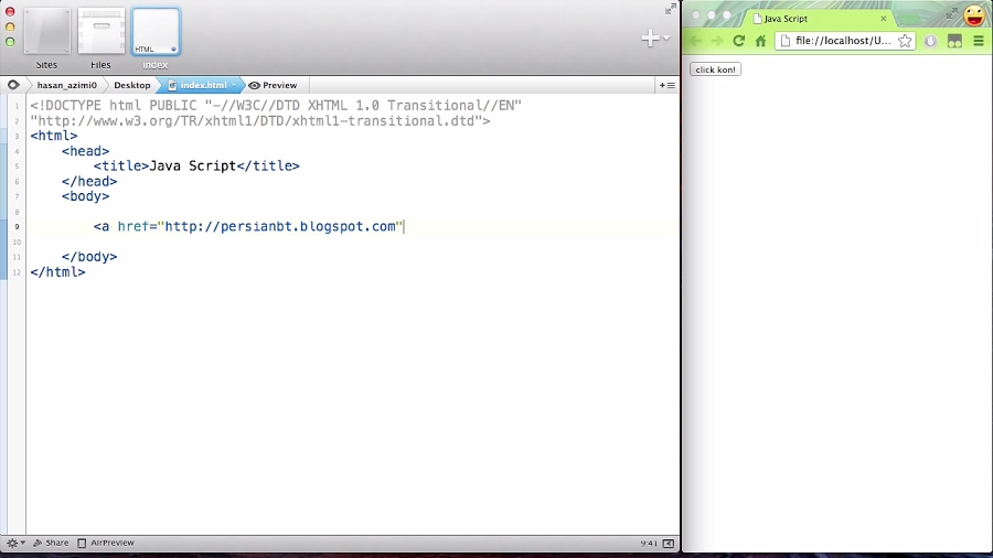 ۲۳- چند نمونه از کدهای Events در جاوااسکریپت (JavaScript)