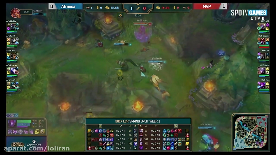 MVP vs AFS Highlights Game 2 LCK Spring W1D5 2017 MVP vs Afreeca Freecs