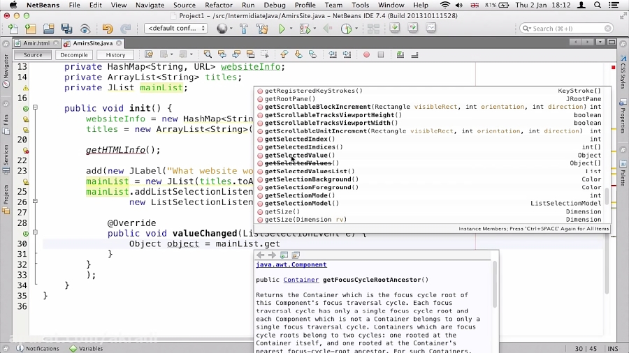 ۲۶- گرفتن داده ها از فایل HTML در جاوا Java