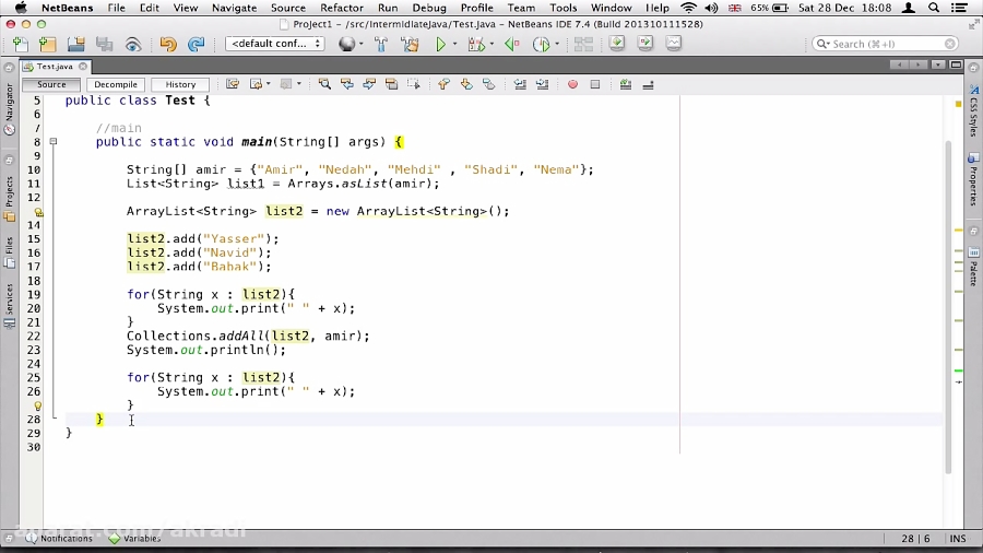 ۱۲- متود Frequency و Disjoint در جاوا Java