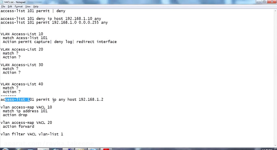 ccnp Switch_20.2. VACL Implementation
