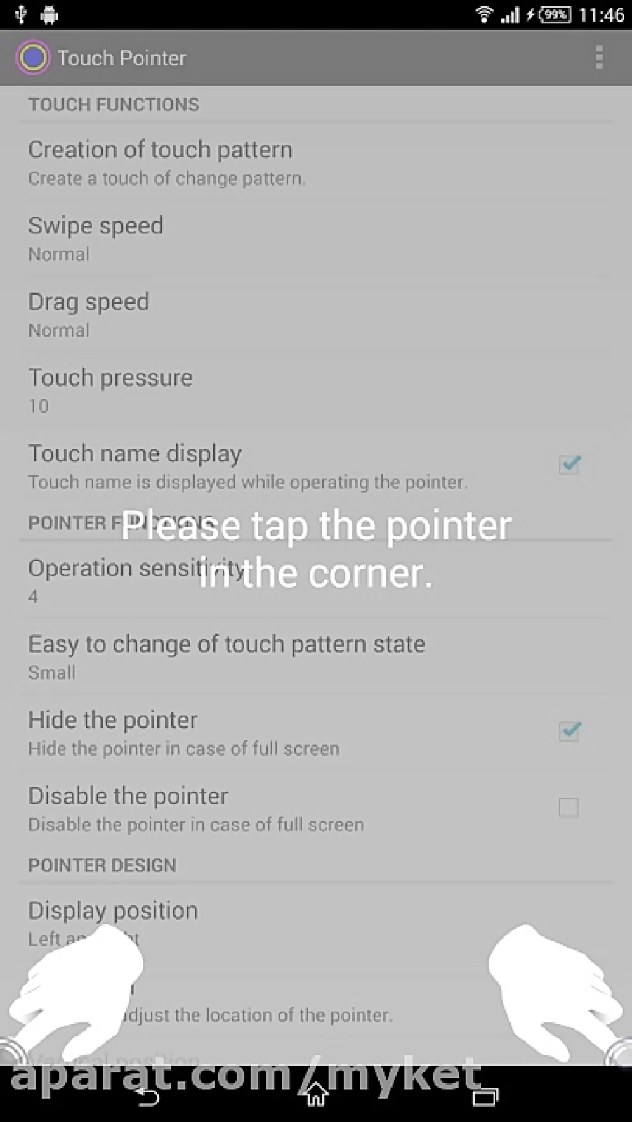 Touch Pointer Demo (English)