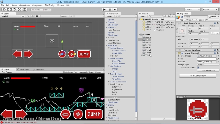 Adding Touch Screen Controls - Unity 2D Platformer Tutorial - Part 27