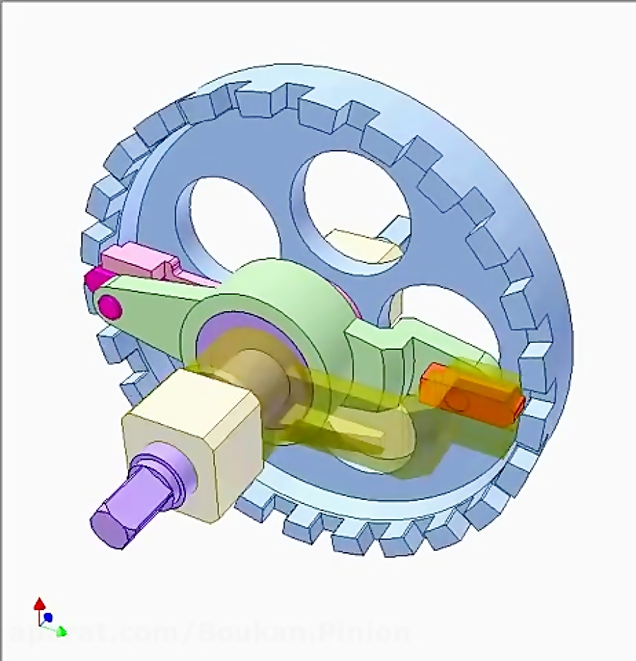 Translating cam and crank-slider mechanism 2